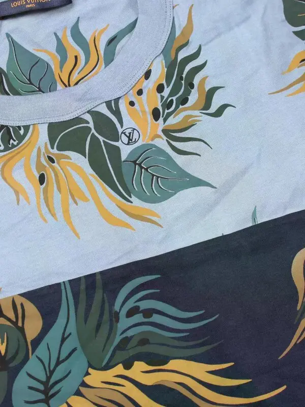 LOUIS VUITTON Botanical-print T-shirt - Blue