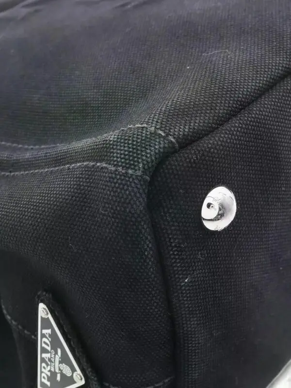 Prada Canapa Embossed Logo Tote Bag