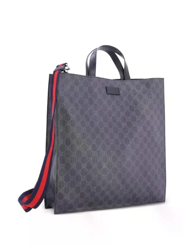 Gucci Convertible Soft Open Gg Coated Canvas Tall Tote Bag