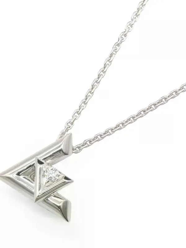 LOUIS VUITTON Vault One Gm Diamond Necklace - Silver