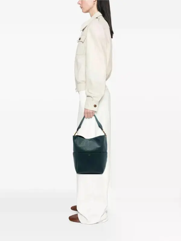 Celine Medium Leather Sangle Bucket Bag