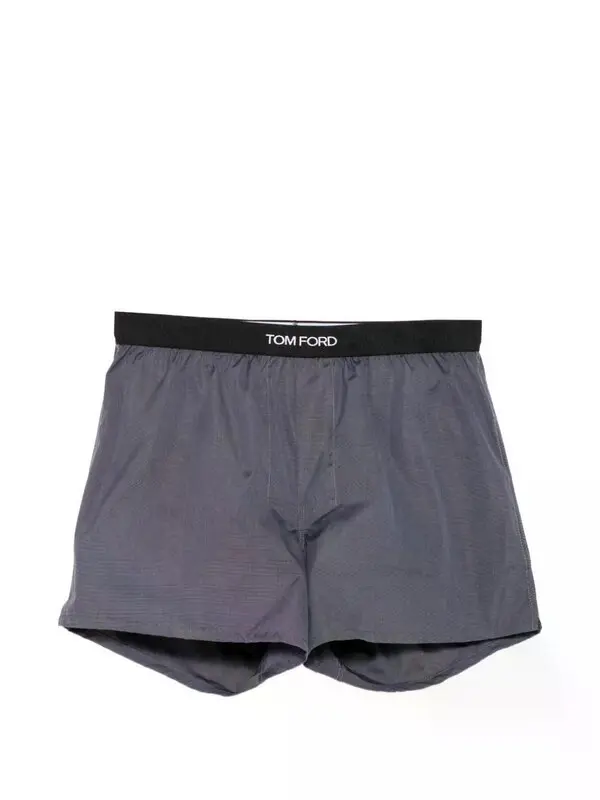 TOM FORD Logo-waistband Boxers - Grey