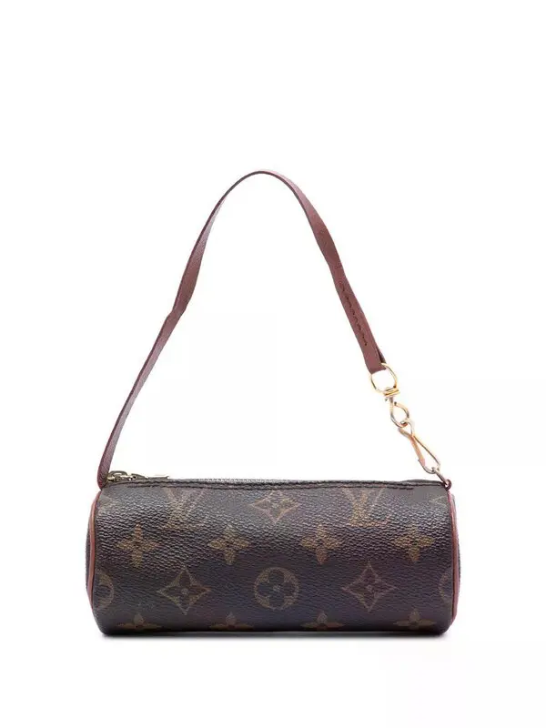 LOUIS VUITTON Monogram Papillon Pochette Handbag - Brown