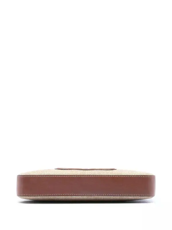 Celine Canvas And Calfskin Triomphe Camera Shoulder Bag