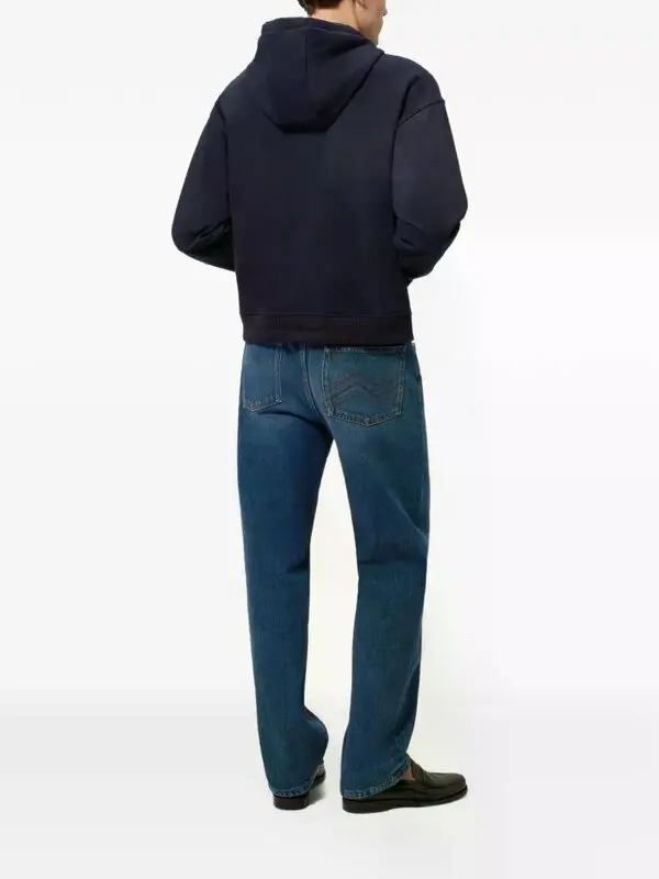 Missoni Zigzag-lining Zip-up Hoodie - Blue