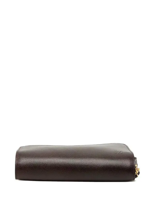 LOUIS VUITTON Taiga Leather Pochette Baikal Clutch Bag