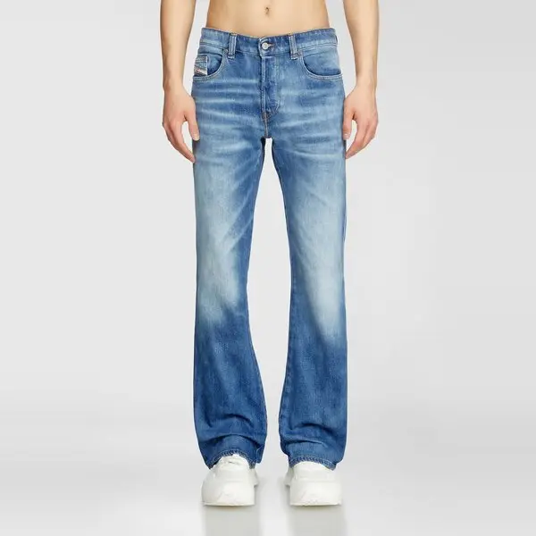 DIESEL® Bootcut Jeans With Medium Waist And Button Fly - Blue