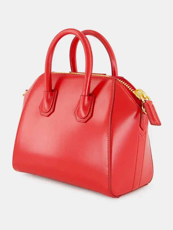 Givenchy Mini Antigona Bag In Box Leather - Red