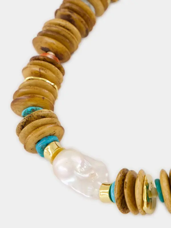 LIZZIE FORTUNATO Kavos Beaded Necklace