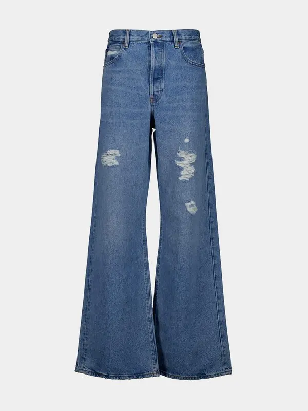 FRAME Sun Drop Loose Wide-leg Jeans