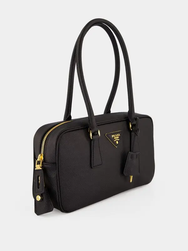 Prada Small Saffiano Leather Top-handle Bag - Black