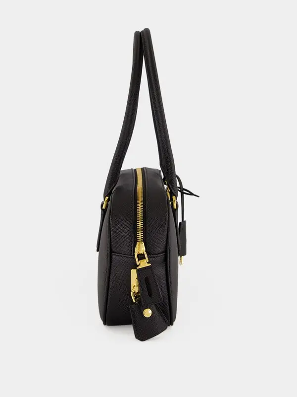 Prada Small Saffiano Leather Top-handle Bag - Black