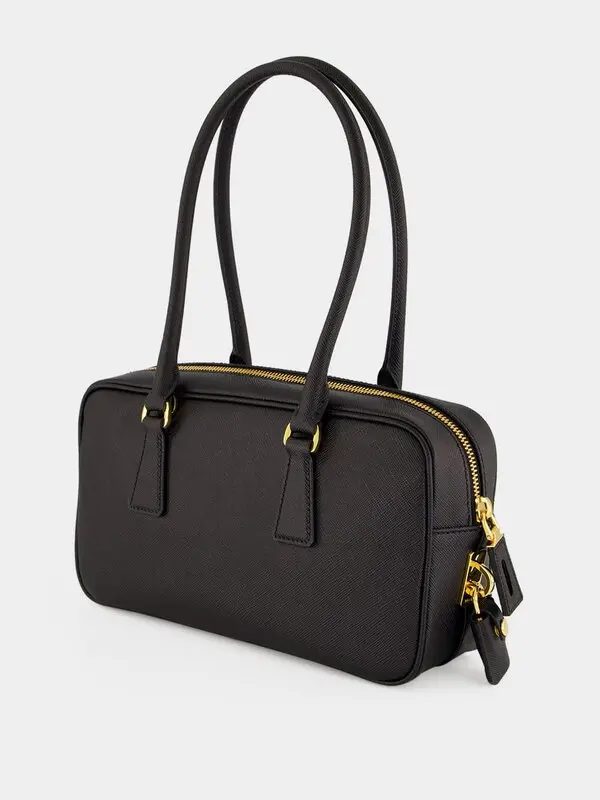 Prada Small Saffiano Leather Top-handle Bag - Black