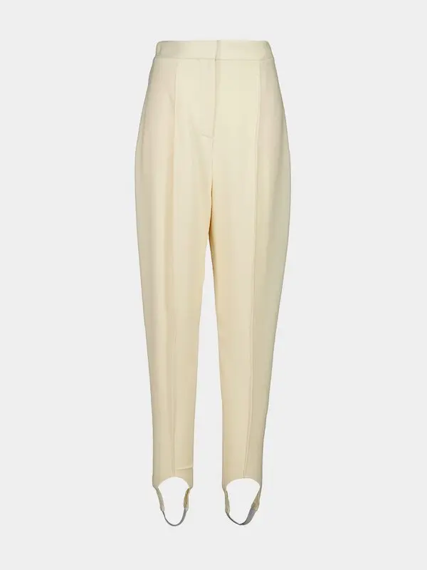 Stella McCartney Ivory Tapered Stirrup Trousers - White