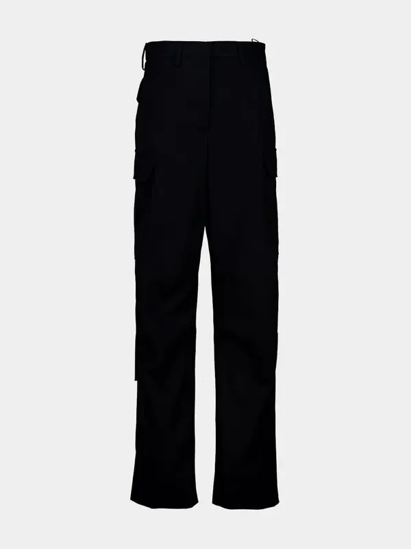 Stella McCartney Wool Cargo Trousers - Black