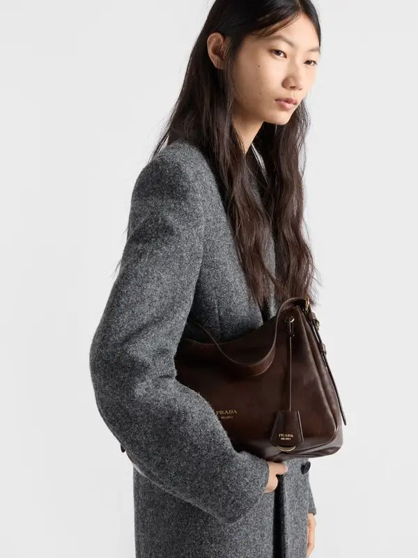 Prada Cocoa Leather Shoulder Bag - Brown