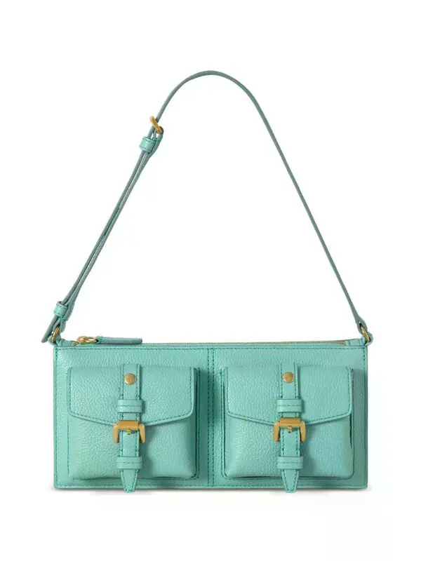 Mulberry Roxanne Buckle-detail Pebbled Shoulder Bag - Blue