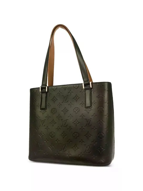 LOUIS VUITTON Monogram Mat Stockton Tote Bag - Black