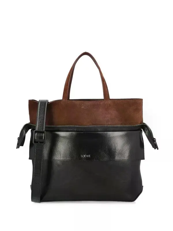 Loewe Switch Leather Tote Bag - Black