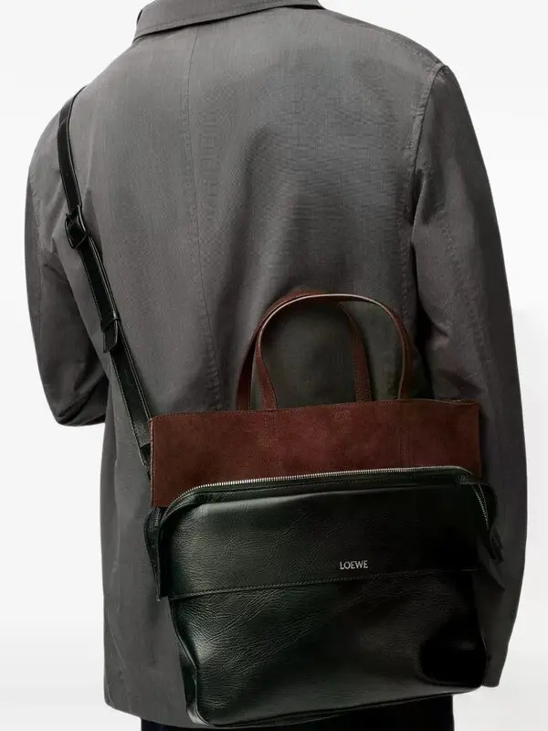 Loewe Switch Leather Tote Bag - Black