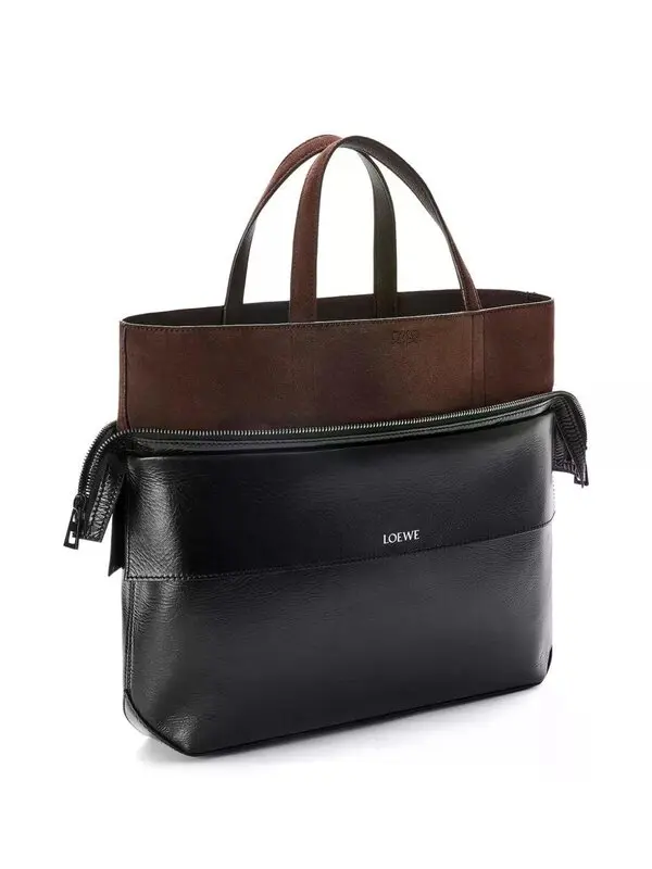 Loewe Switch Leather Tote Bag - Black