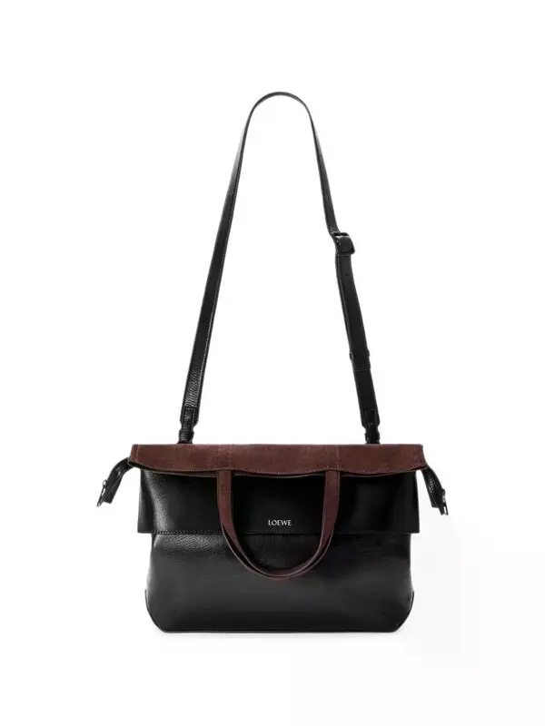 Loewe Switch Leather Tote Bag - Black