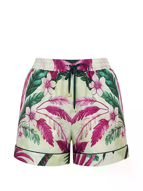 F.R.S FOR RESTLESS SLEEPERS Lissipa Floral-print Drawstring Shorts - Neutrals