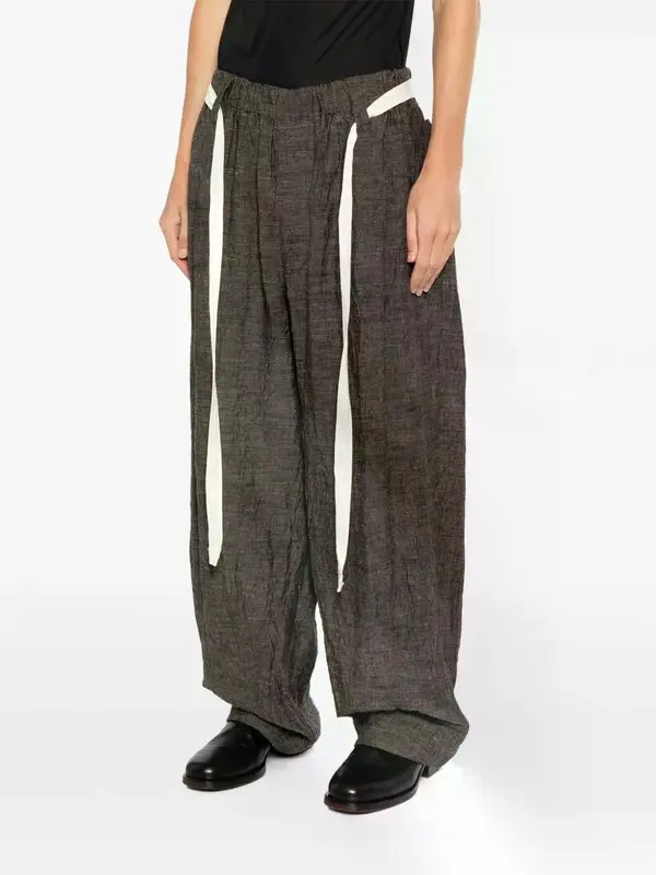 KLASICA Linen Drawstring Waist Trousers