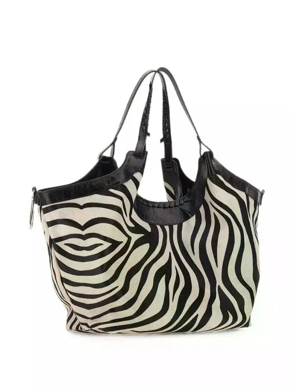 GIANNI CHIARINI Large Dua Zebra-print Tote Bag - Neutrals