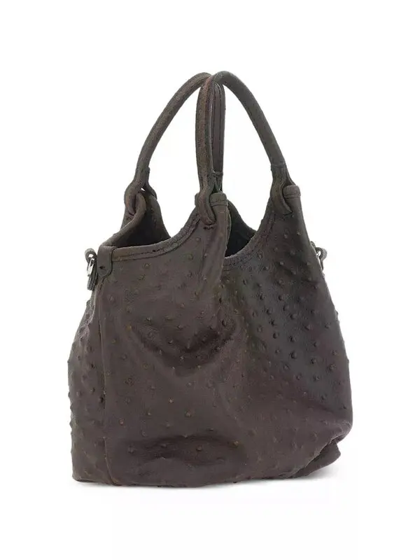 GIANNI CHIARINI Ostrich-effect Leather Tote Bag