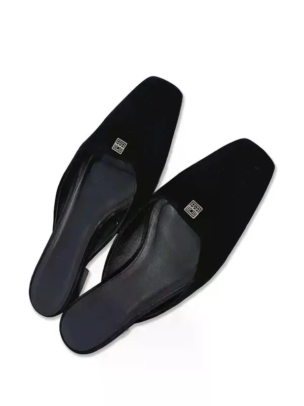 TOTEME Square-toe Mules With Logo Plaque