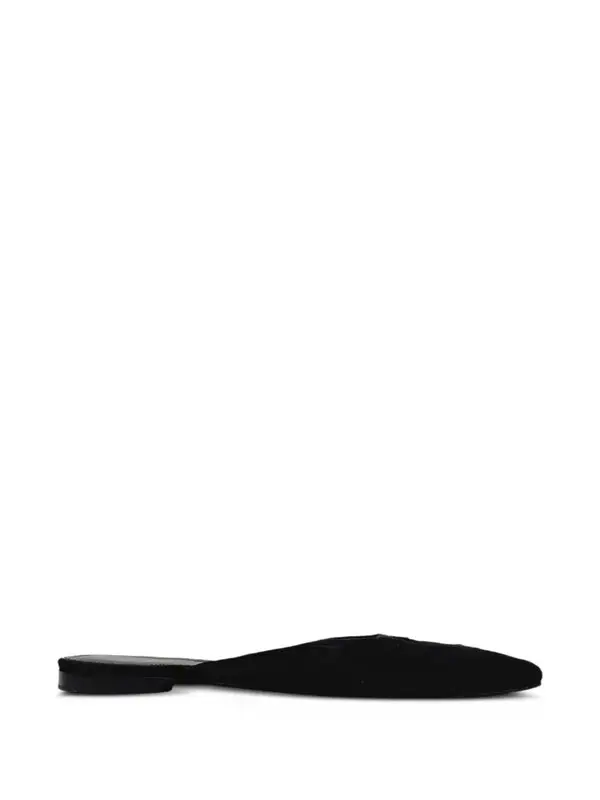 TOTEME Square-toe Mules With Logo Plaque