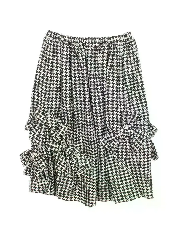 Comme Des Garçons Houndstooth Midi Skirt