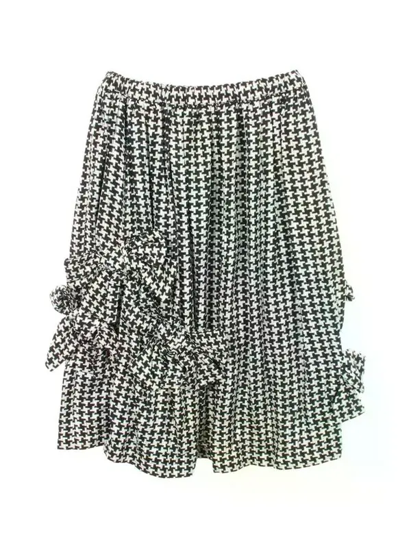 Comme Des Garçons Houndstooth Midi Skirt
