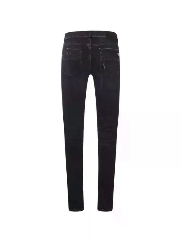 Amiri Stud-embellished Distressed Jeans