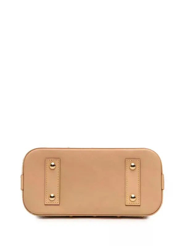 LOUIS VUITTON Monogram Vernis Alma Bb Satchel With Hairclip Charm - Yellow