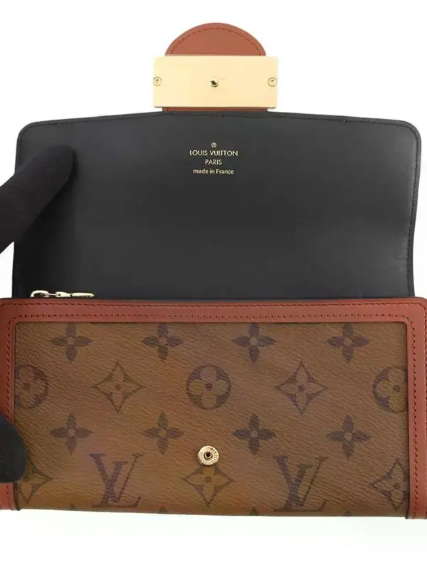 LOUIS VUITTON 2021-2026 Monogram Reverse Sarah Dauphine Wallet Long Wallets