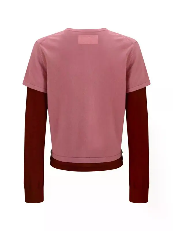 Guest In Residence Layered-effect Fine-knit T-shirt