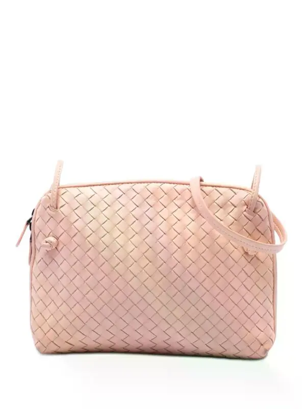 Bottega Veneta Nappa Intrecciato Nodini Crossbody Bag - Pink