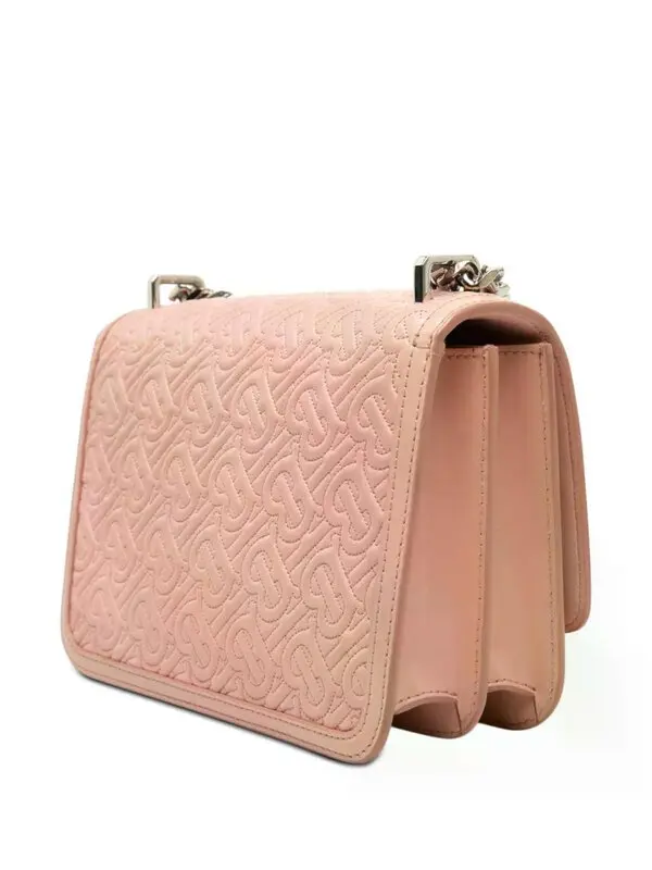 Burberry Small Tb Monogram Embossed Calfskin Chain Shoulder Bag