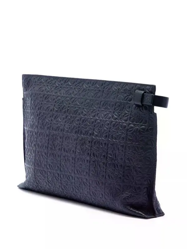 Loewe Embossed Anagram Leather Clutch Bag