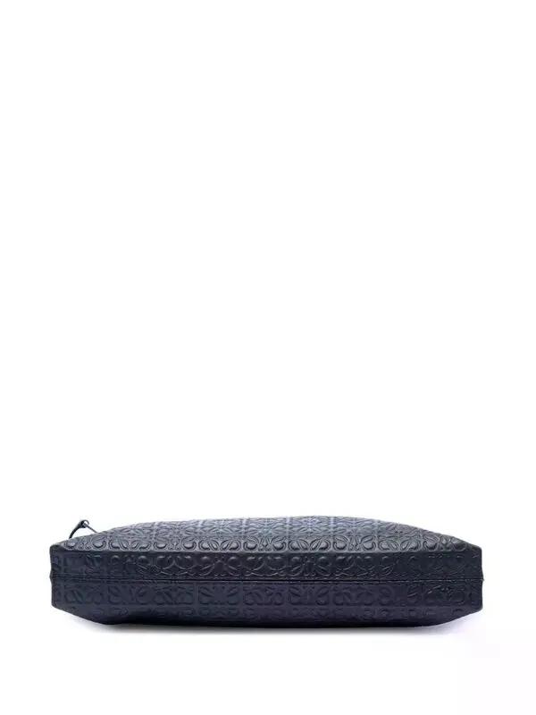 Loewe Embossed Anagram Leather Clutch Bag