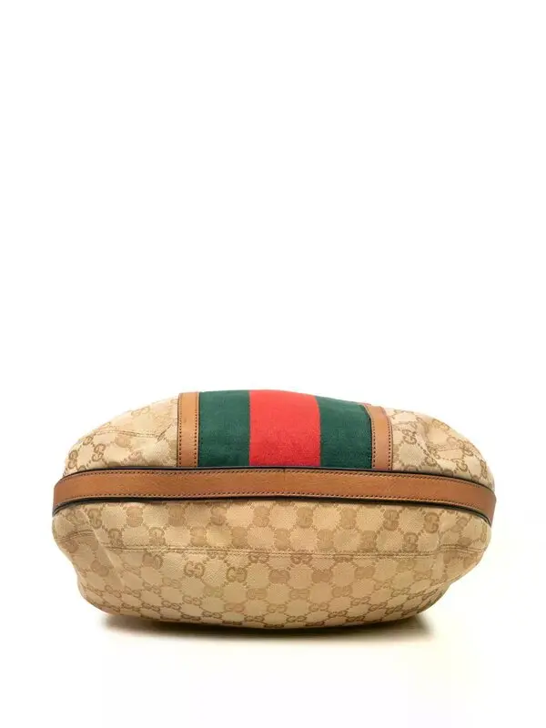 Gucci 2000-2015 Gg Canvas Web Rania Drawstring Hobo Bag