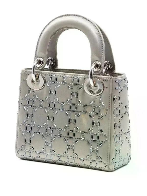 Dior Mini Lady Satchel - Grey