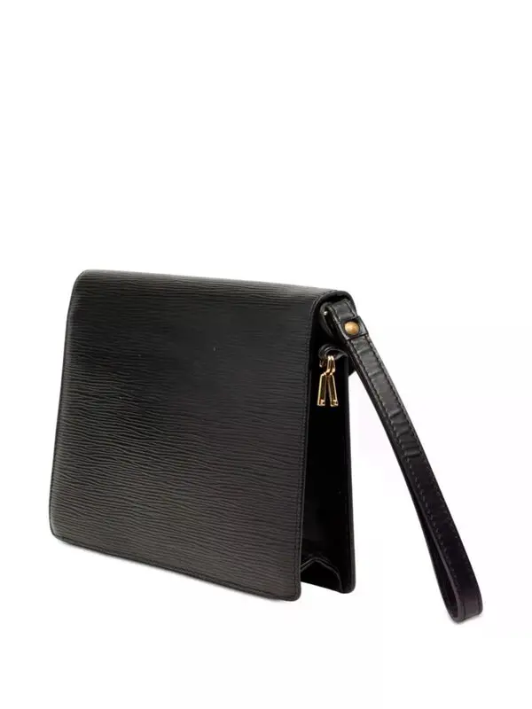 LOUIS VUITTON Epi Pochette Sellier Dragonne Clutch Bag - Black