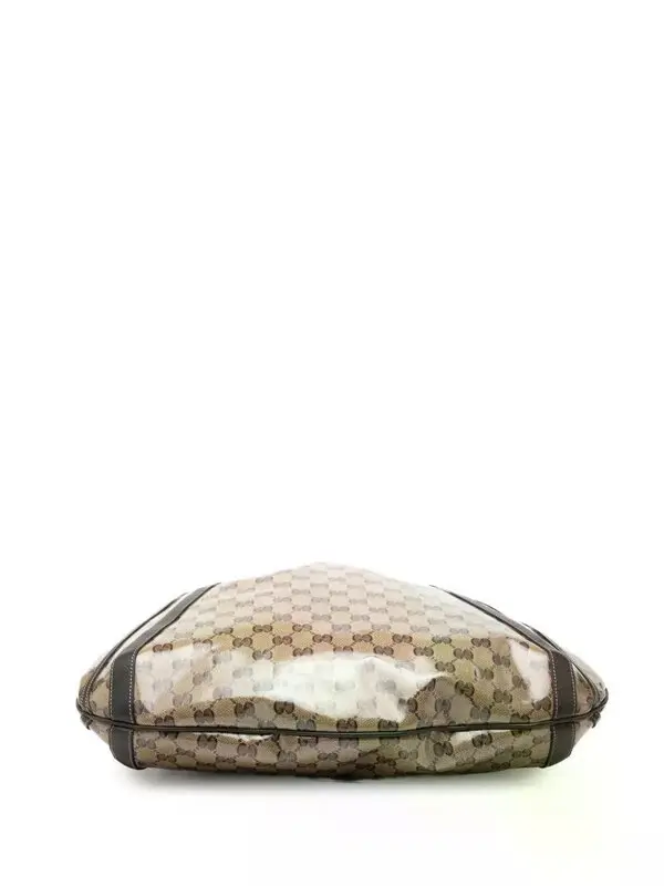 Gucci Gg Crystal Abbey D Ring Convertible Tote Satchel - Neutrals