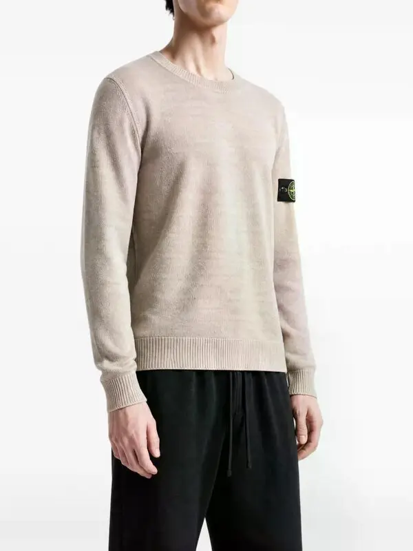 Stone Island Logo-patch Fine Knit Sweater