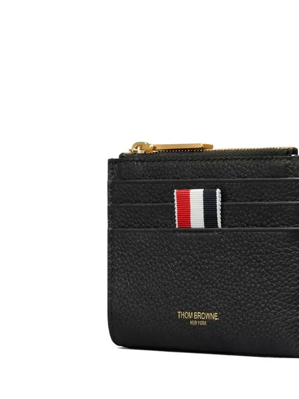 Thom Browne Pebble-grain Zip-top Cardholder