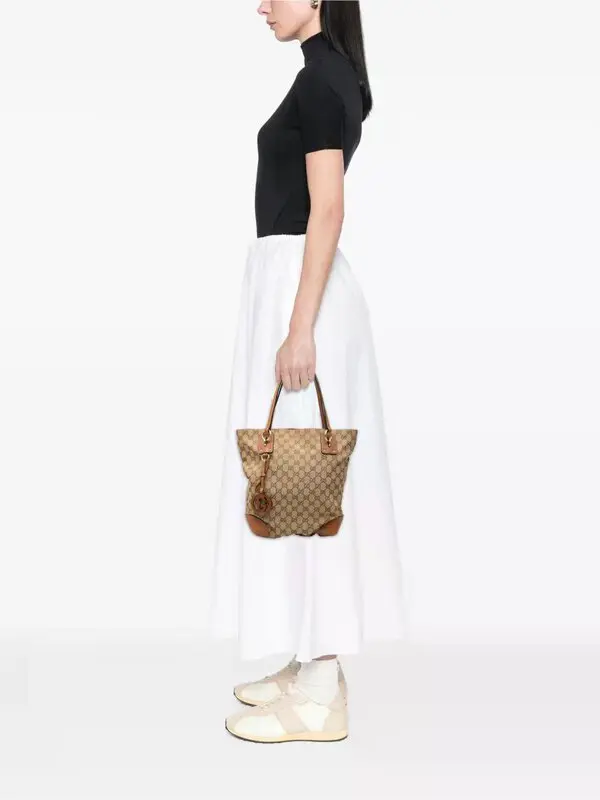 Gucci Gg Charm Tote Bag - Neutrals