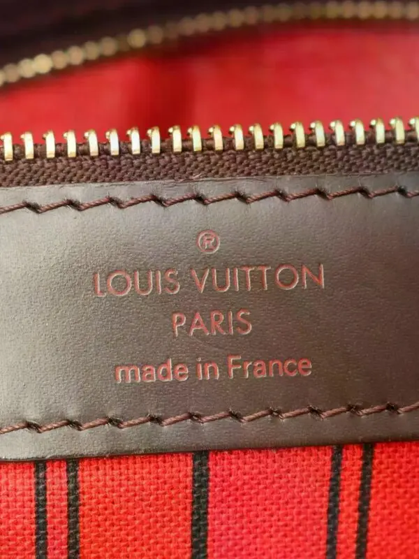 LOUIS VUITTON Damier Ebene Neverfull Mm Tote Bag